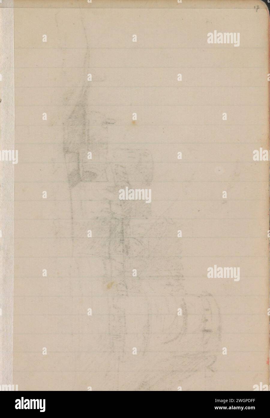 Abklatsch of a chalk drawing, 1897 - 1898 The drawing is no longer present in the sketchbook ...