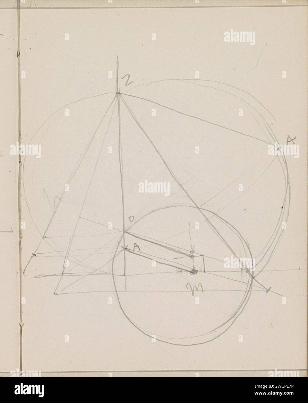 Geometric graph, c. 1916 Leaf 50 Recto from a sketchbook with 72 sheets ...