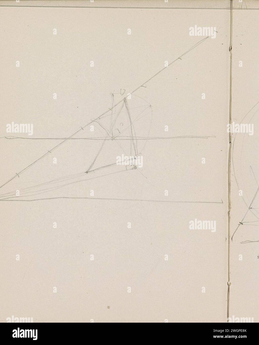 Geometric graph, c. 1916 Leaf 49 Verso from a sketchbook with 72 sheets ...