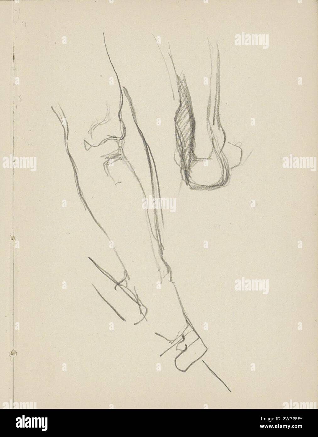 Leg and a foot, 1906 - 1945 Page 6 Recto from a sketchbook with 69 ...