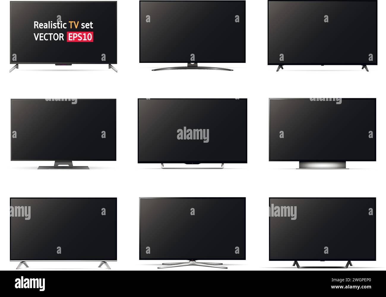 Flatscreen tv template Stock Vector Images - Alamy