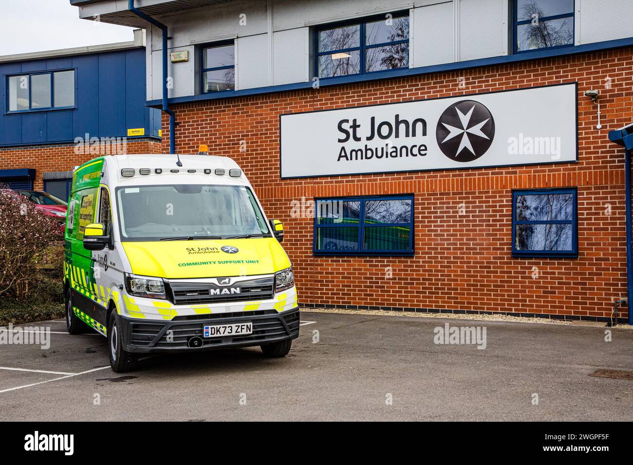 Exterior view of St John Community Support Unit ambulance Stock Photo ...