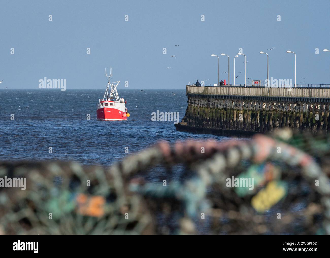 Amble, coastal town in Northumberland, England, UK Stock Photo - Alamy