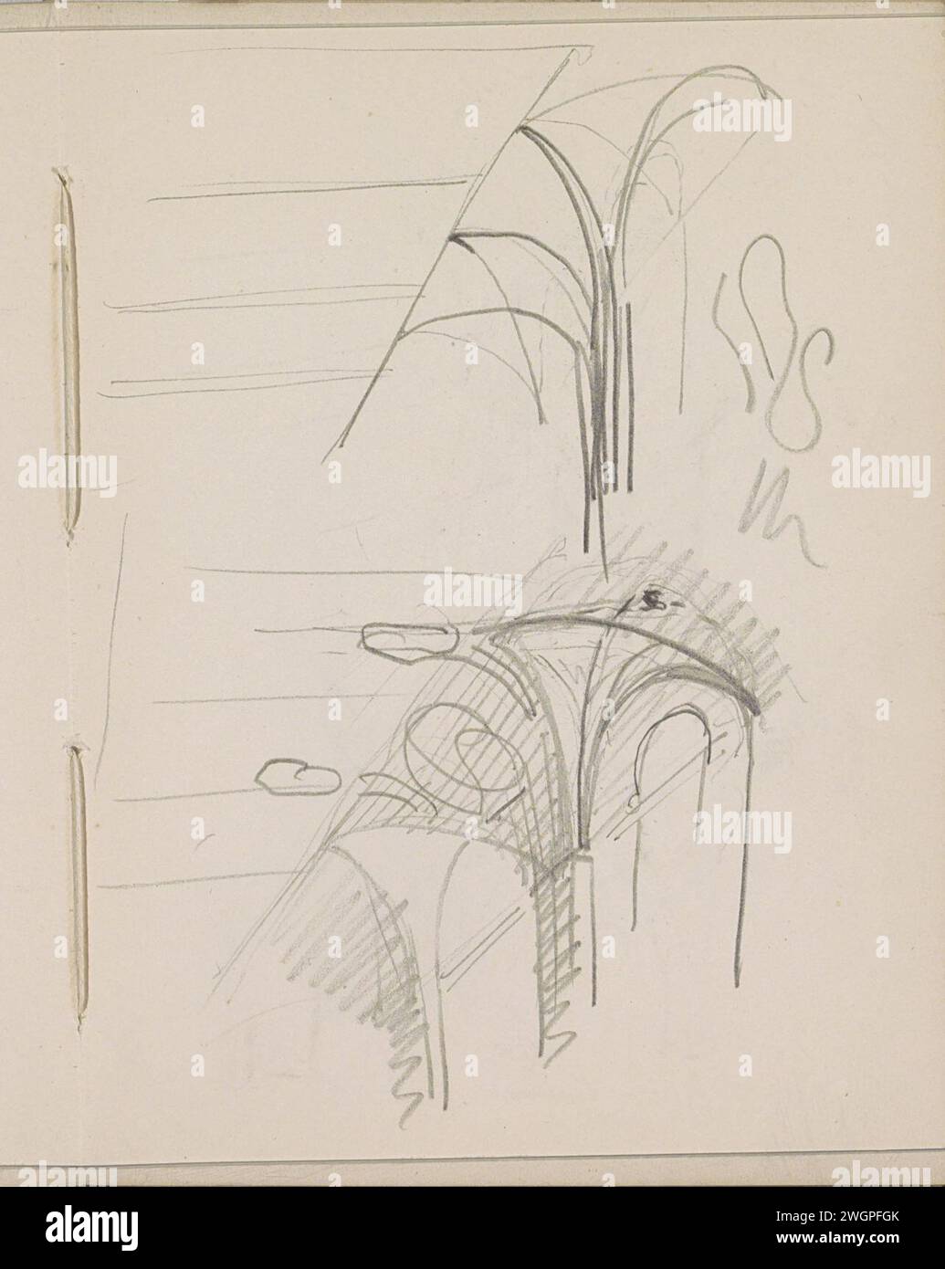 Vault system, c. 1916 Page 8 Recto from a sketchbook with 72 sheets ...