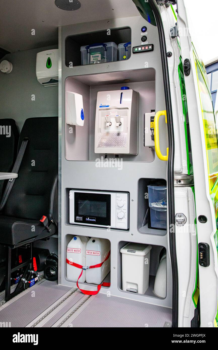Interior of St John Community Support Unit ambulance Stock Photo - Alamy