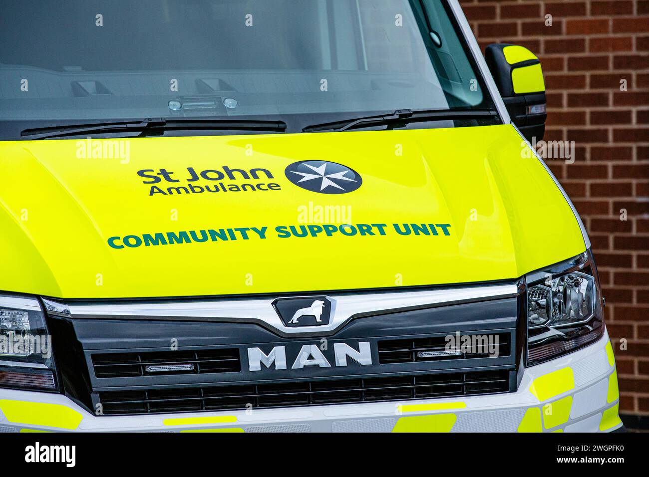 Exterior view of St John Community Support Unit ambulance Stock Photo ...