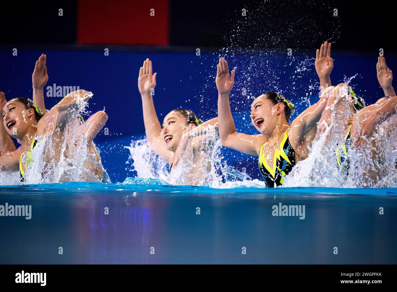 Doha, Qatar. 06th Feb, 2024. Athletes of Japan team compete in the ...