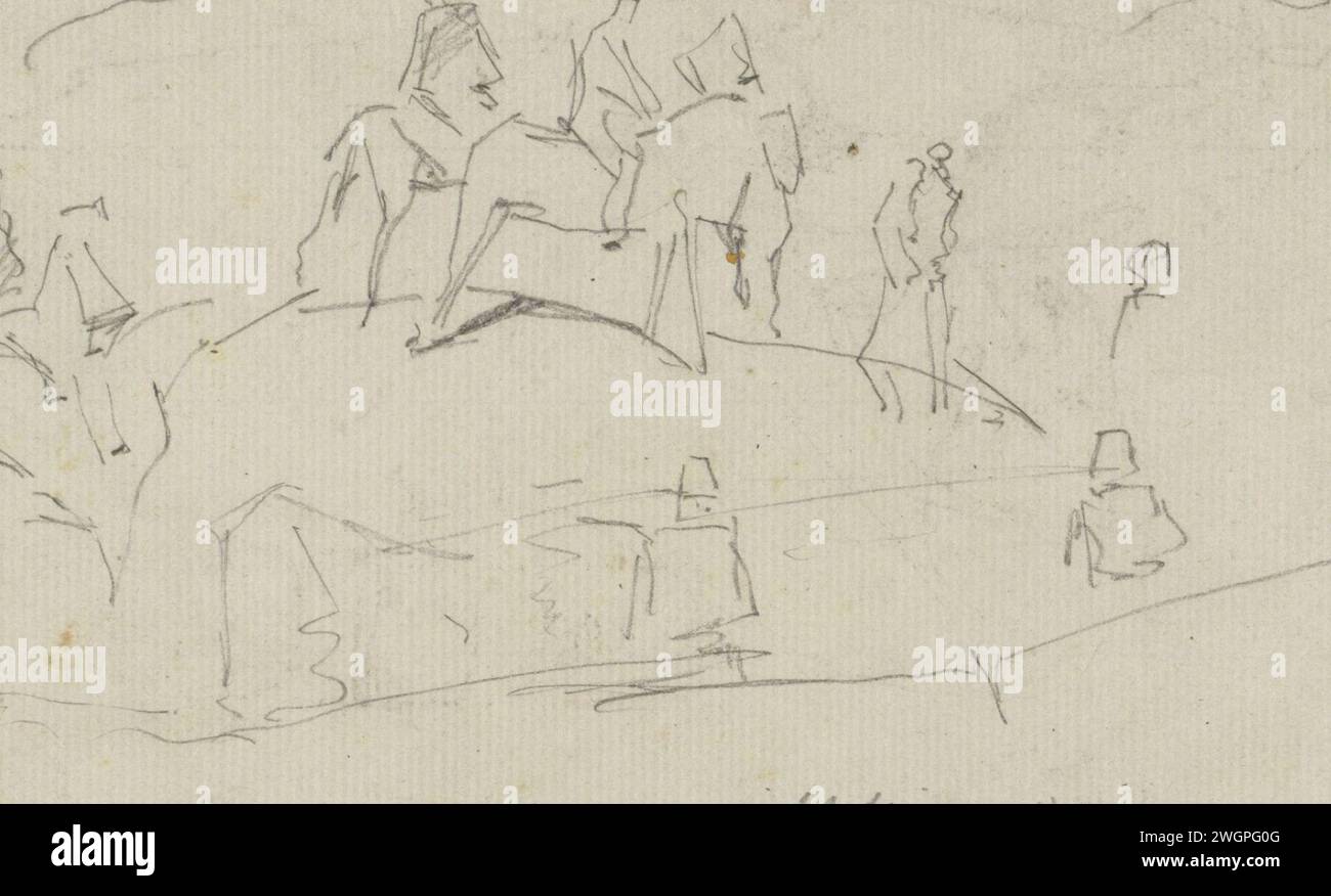 Cavalrymen in the Duinen near The Hague, 1895 drawing Possibly hussars ...