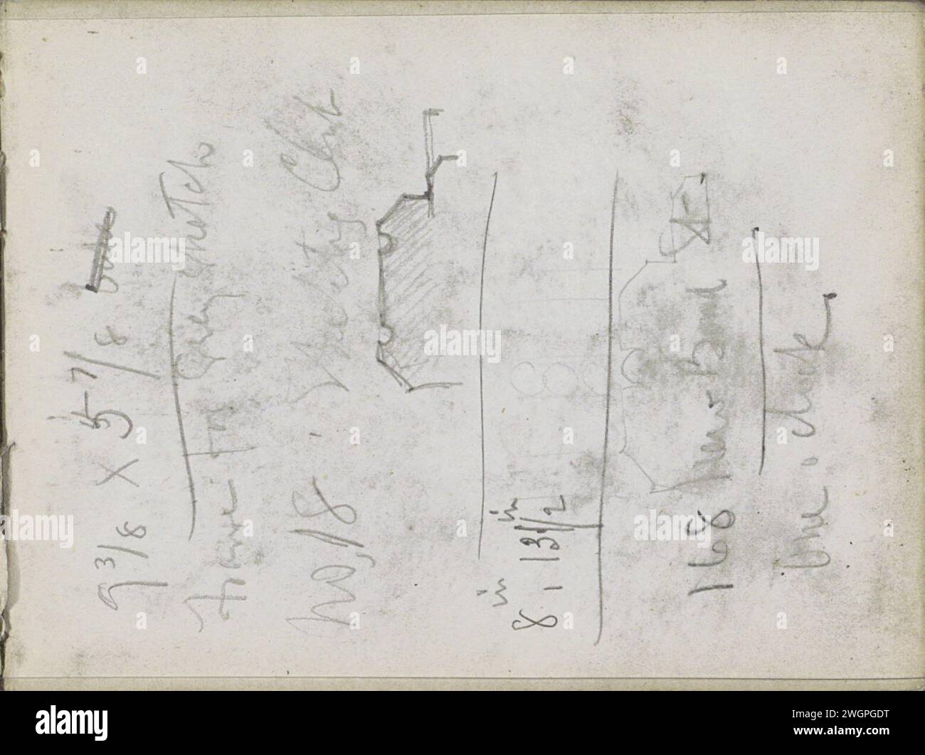 Huizen, 1874 Leaf 3 Recto from a sketchbook with 37 sheets. paper ...