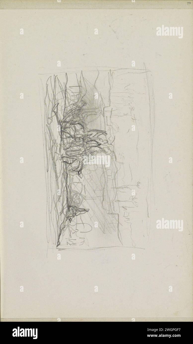 Figures on camels in a desert landscape, 1904 Page 73 from a sketchbook ...