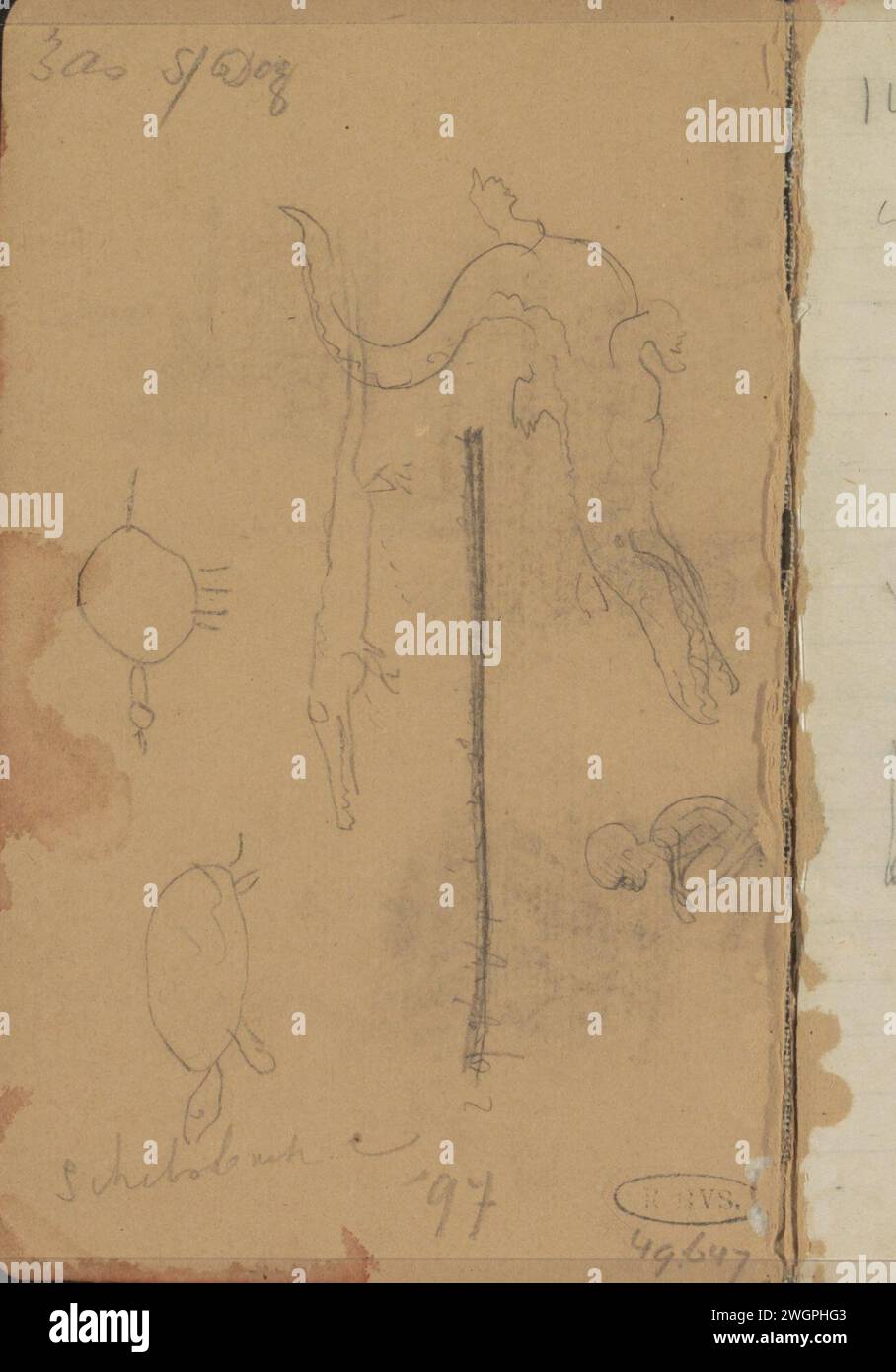 Crocodiles and Turtles, 1897 - 1898 Also a study of a squatting child ...