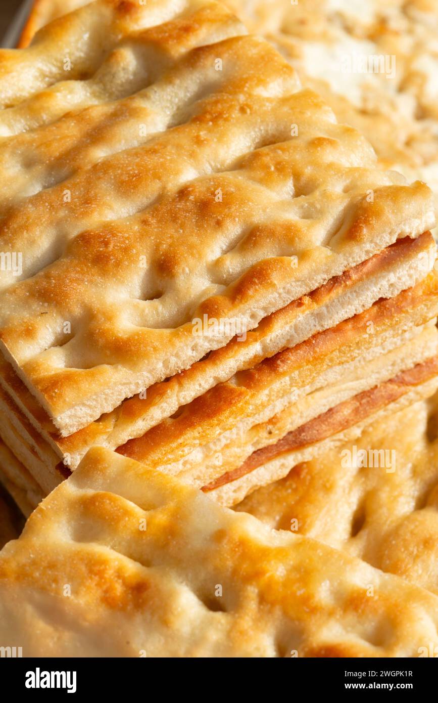 Ligurian Focaccia Bread Stock Photo - Alamy