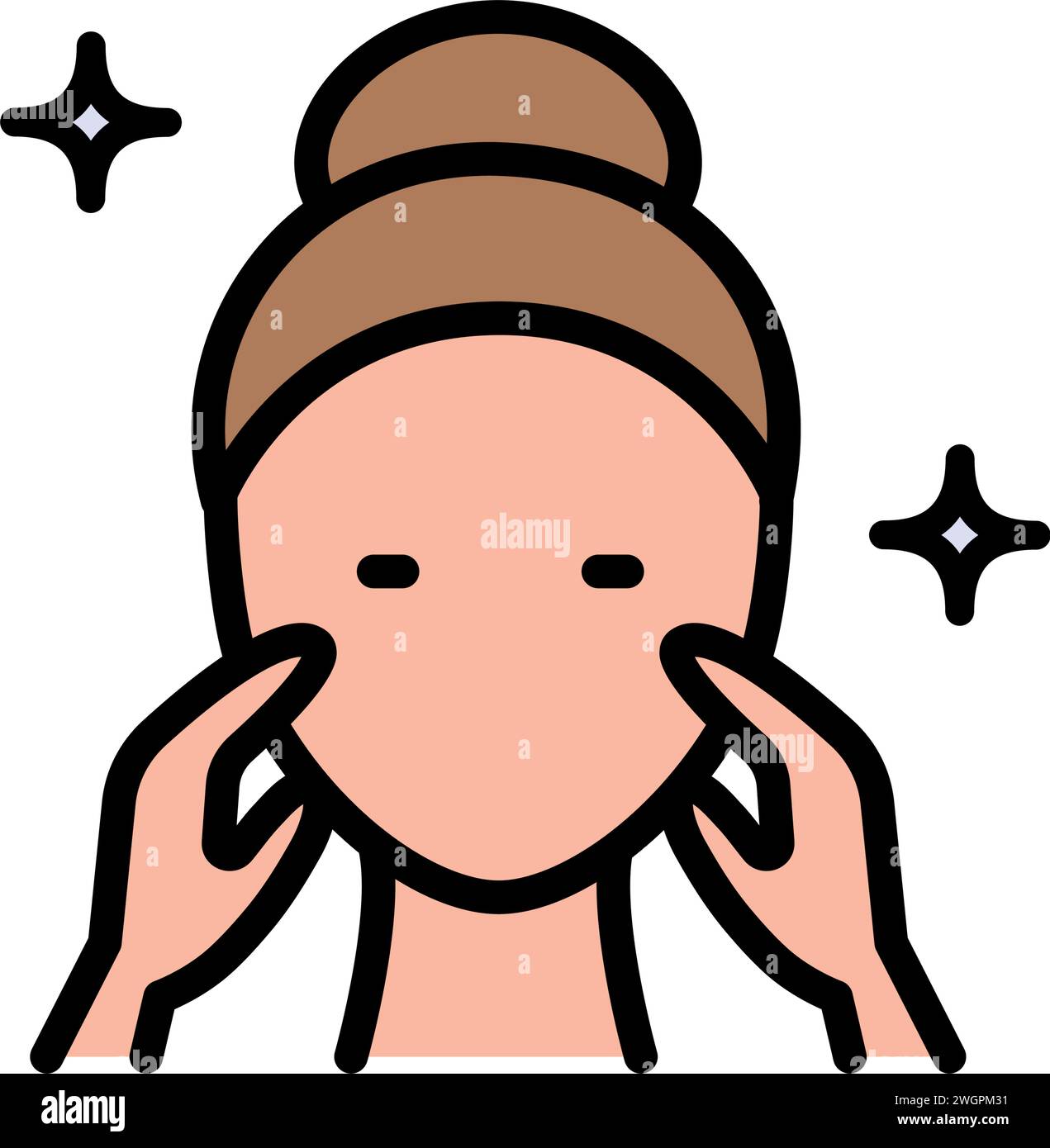 Makeup remover isolated color icon, makeup removal products vector icon ...