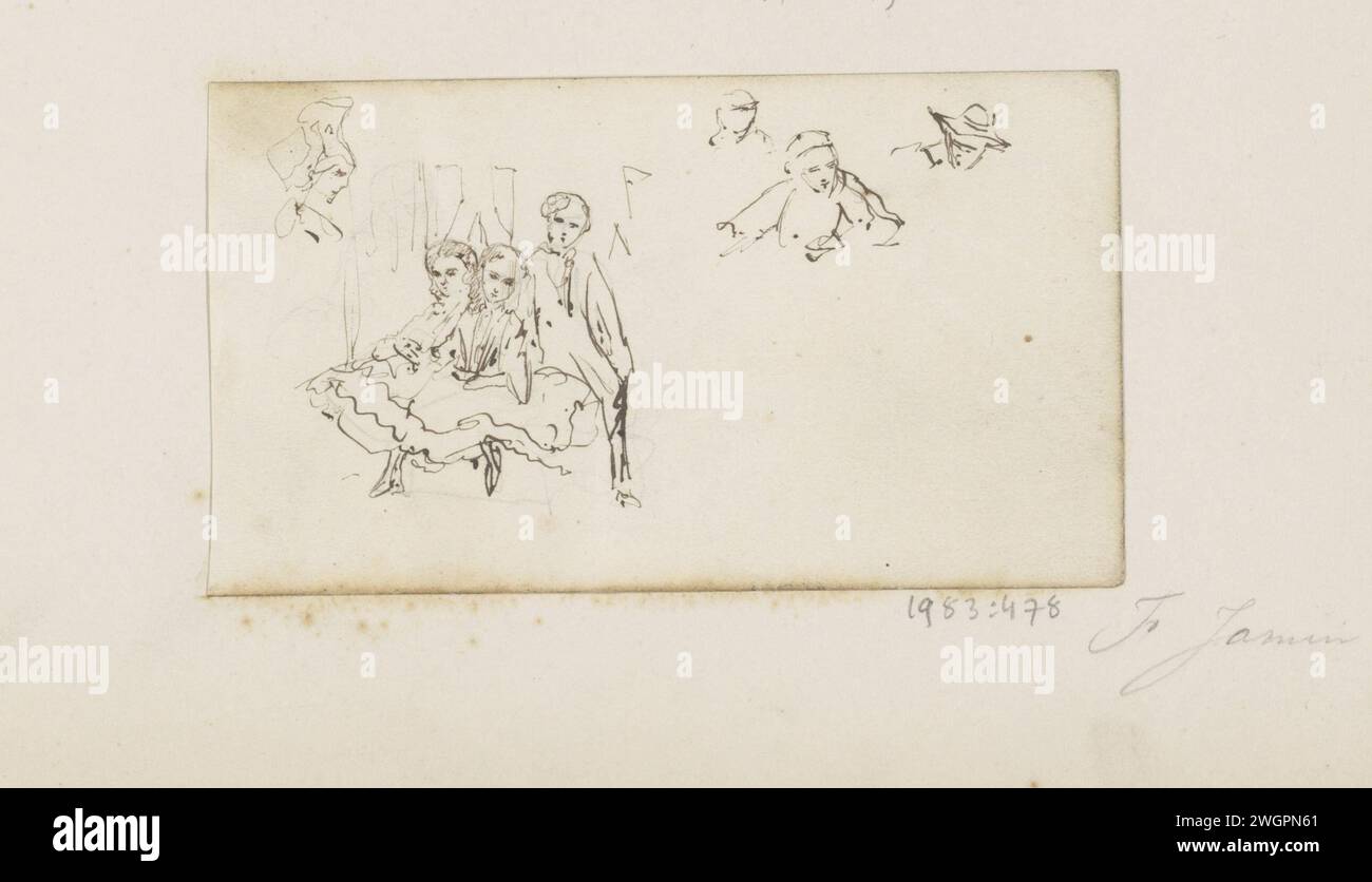 Two heads of children this is a drawing it hi-res stock photography and ...