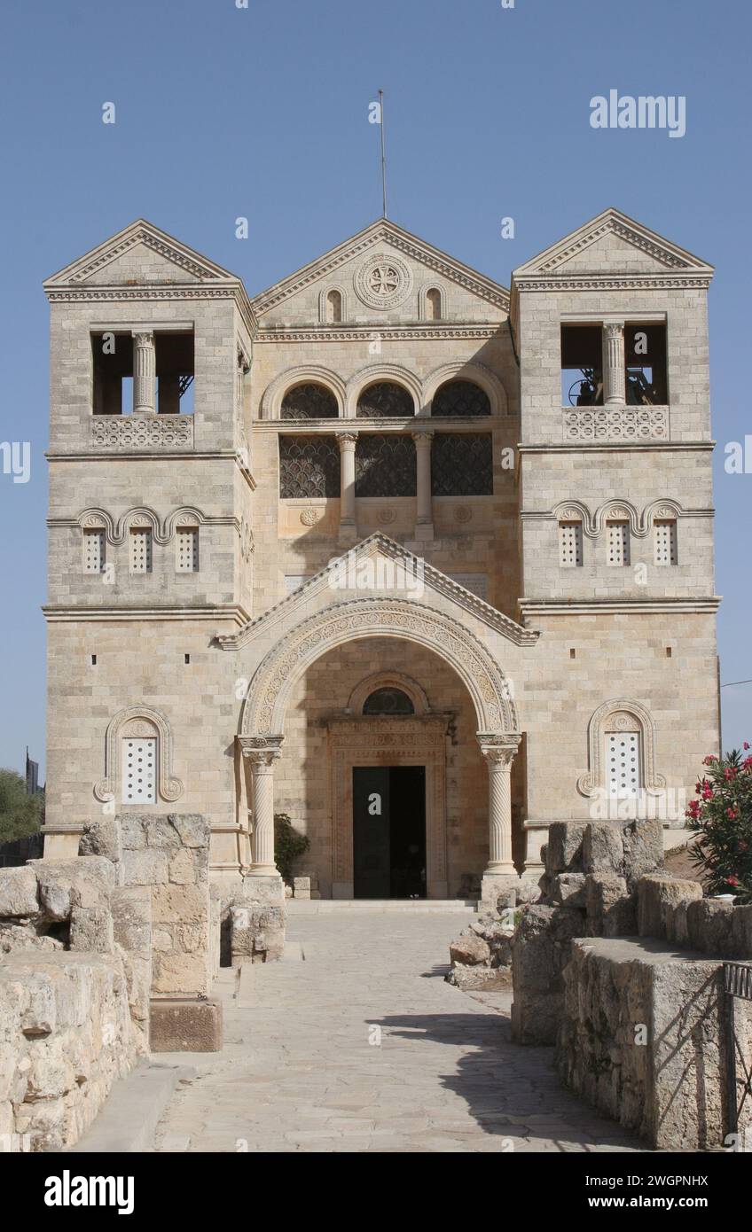 Franciscans monastery (Basilica of the Transfiguration) at the mount ...