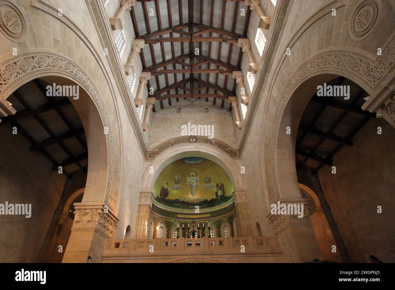 Franciscans monastery (Basilica of the Transfiguration) at the mount ...