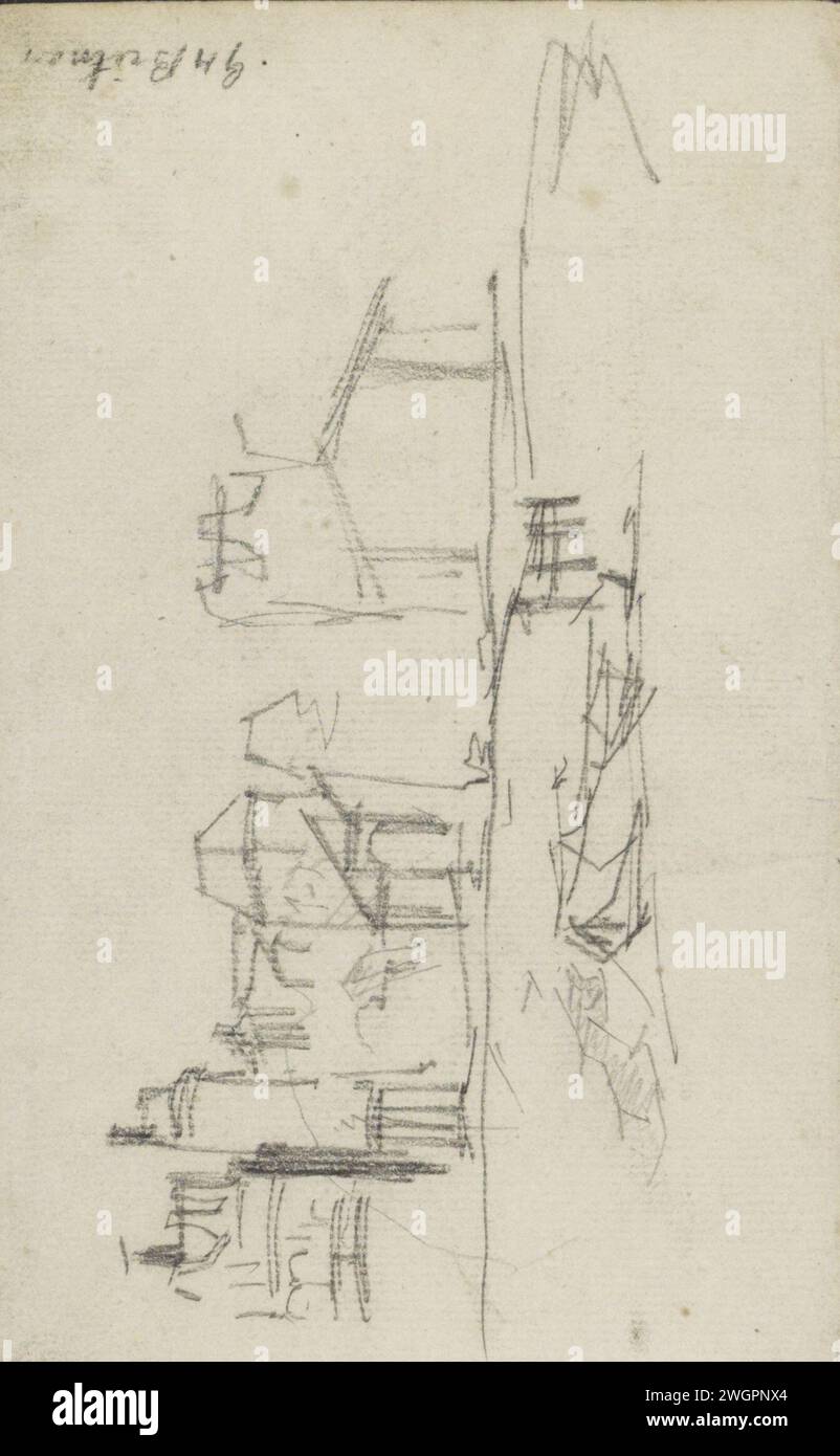 Men's head and a face in Amsterdam with draw bridges, c. 1886 - 1923 ...