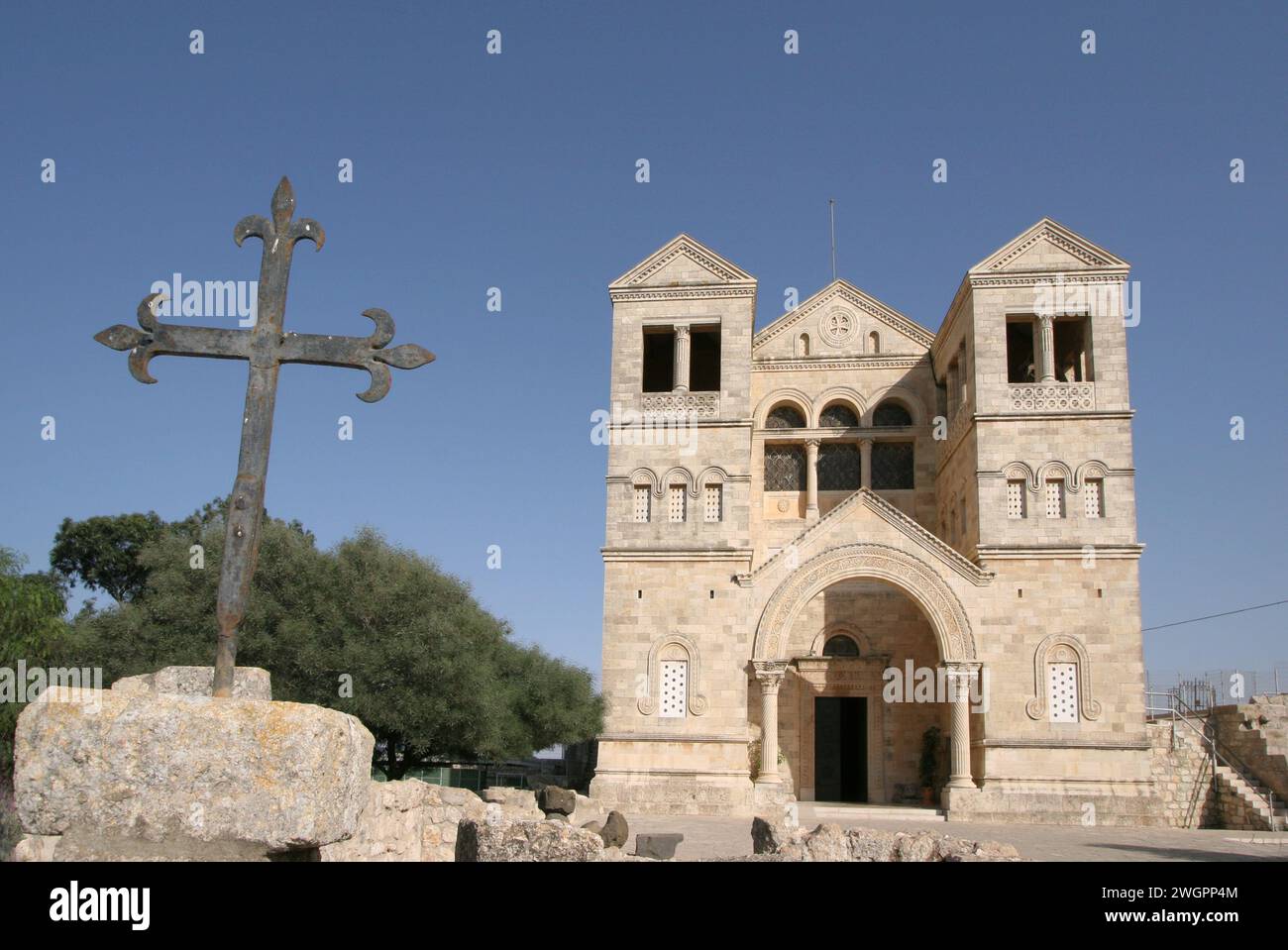 Franciscans monastery (Basilica of the Transfiguration) at the mount ...