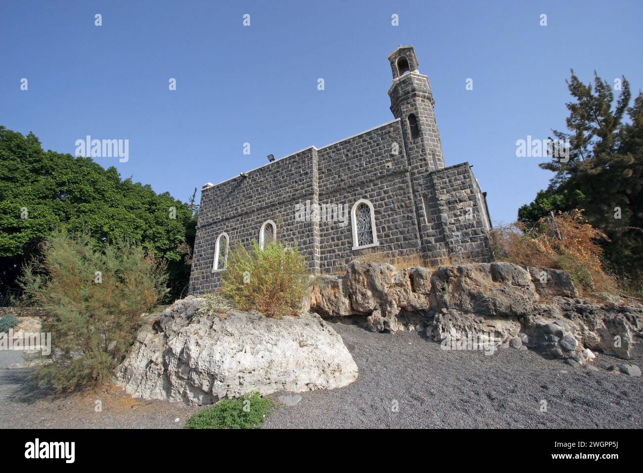 Church of the Primacy of St Peter, Sea of Galilee, Tabgha, Israel Stock ...