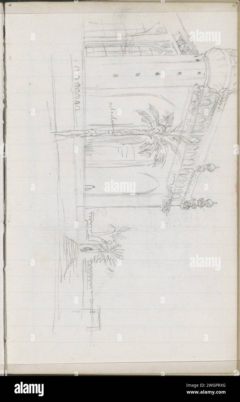 Right side of the Makkah Masjid Mosque in Hyderabad, 1897 - 1898 In the ...