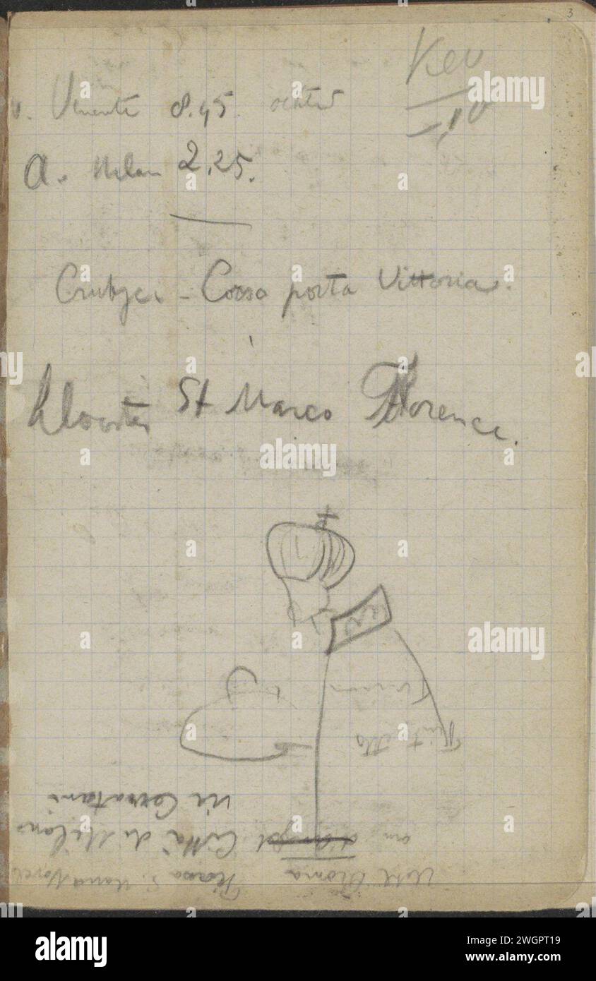 Figure with a headgear with cross, 1895 Possibly a bishop. Page 1 from ...