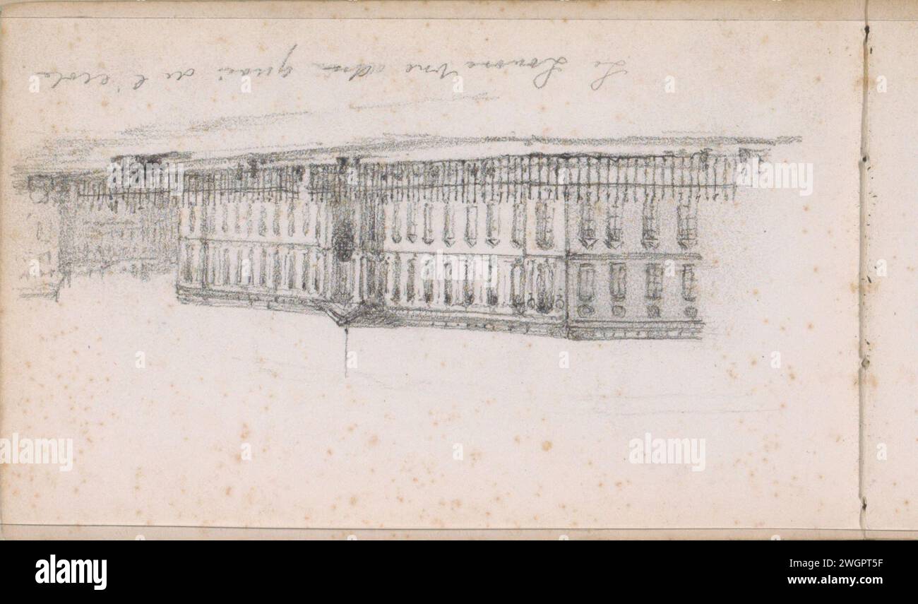View of the Louvre from the Quai de l'école, 1867 Leaf 25 Verso from a ...