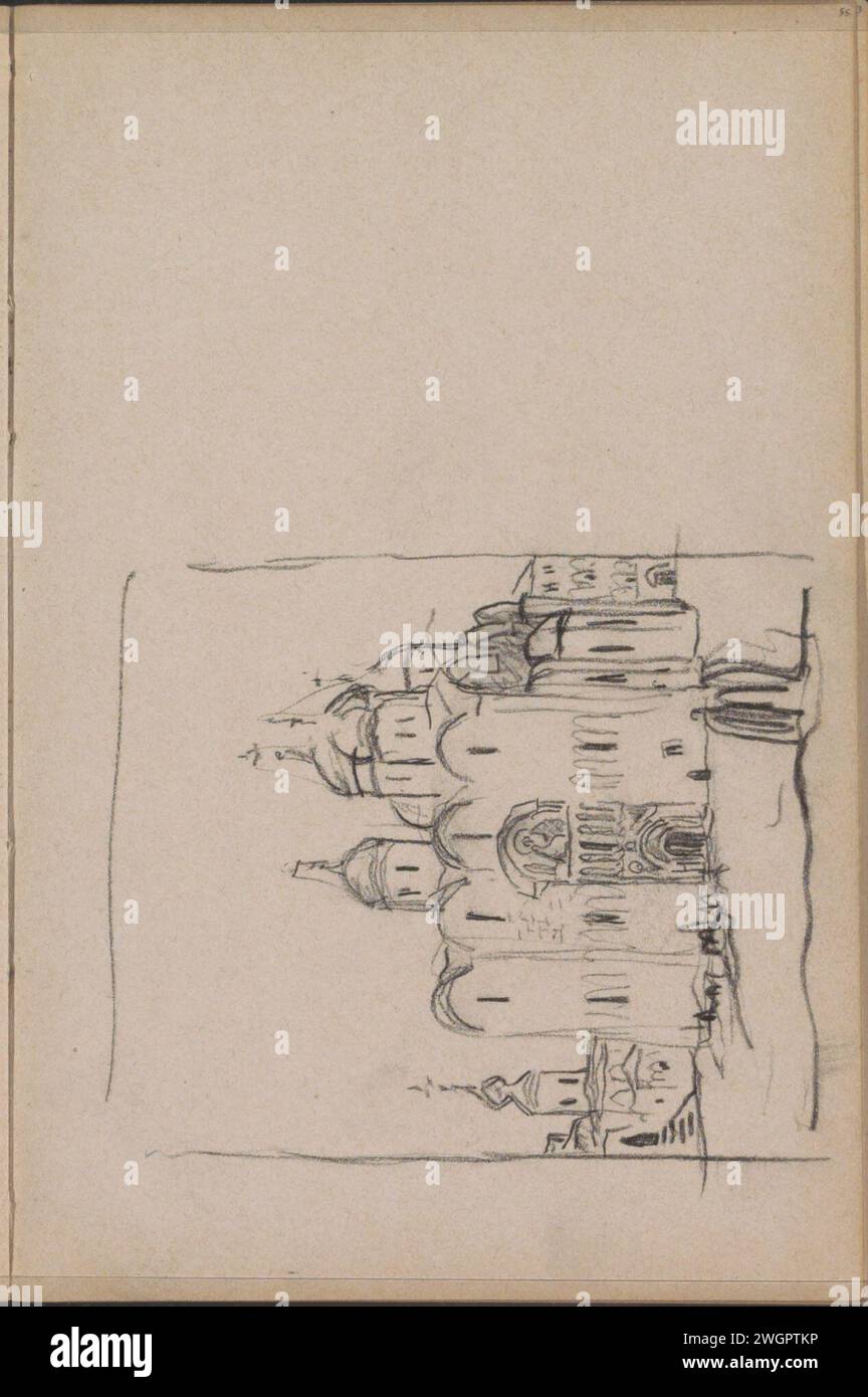 Oespenski Cathedral of Moscow, 1896 Page 55 from a sketchbook with 54 ...