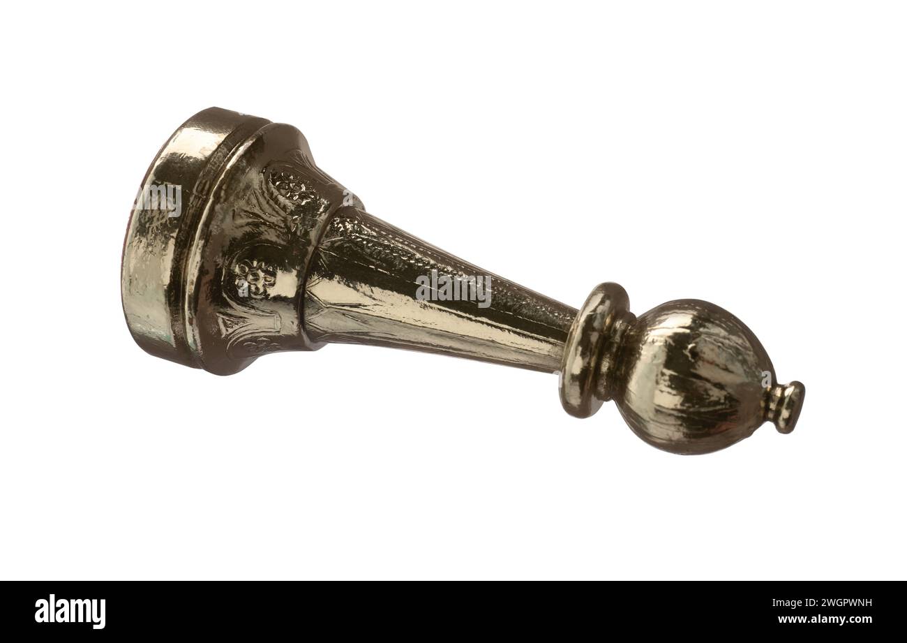 One golden chess bishop isolated on white Stock Photo - Alamy