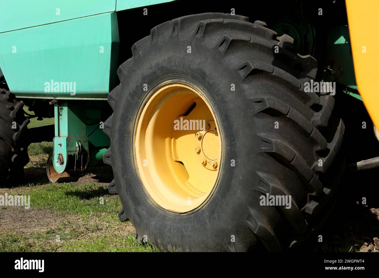 Closeup wheel harvester hi-res stock photography and images - Alamy