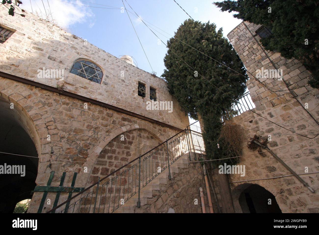 Courtyard of Cenacle - Upper Room, held to be a site of The Last Supper ...