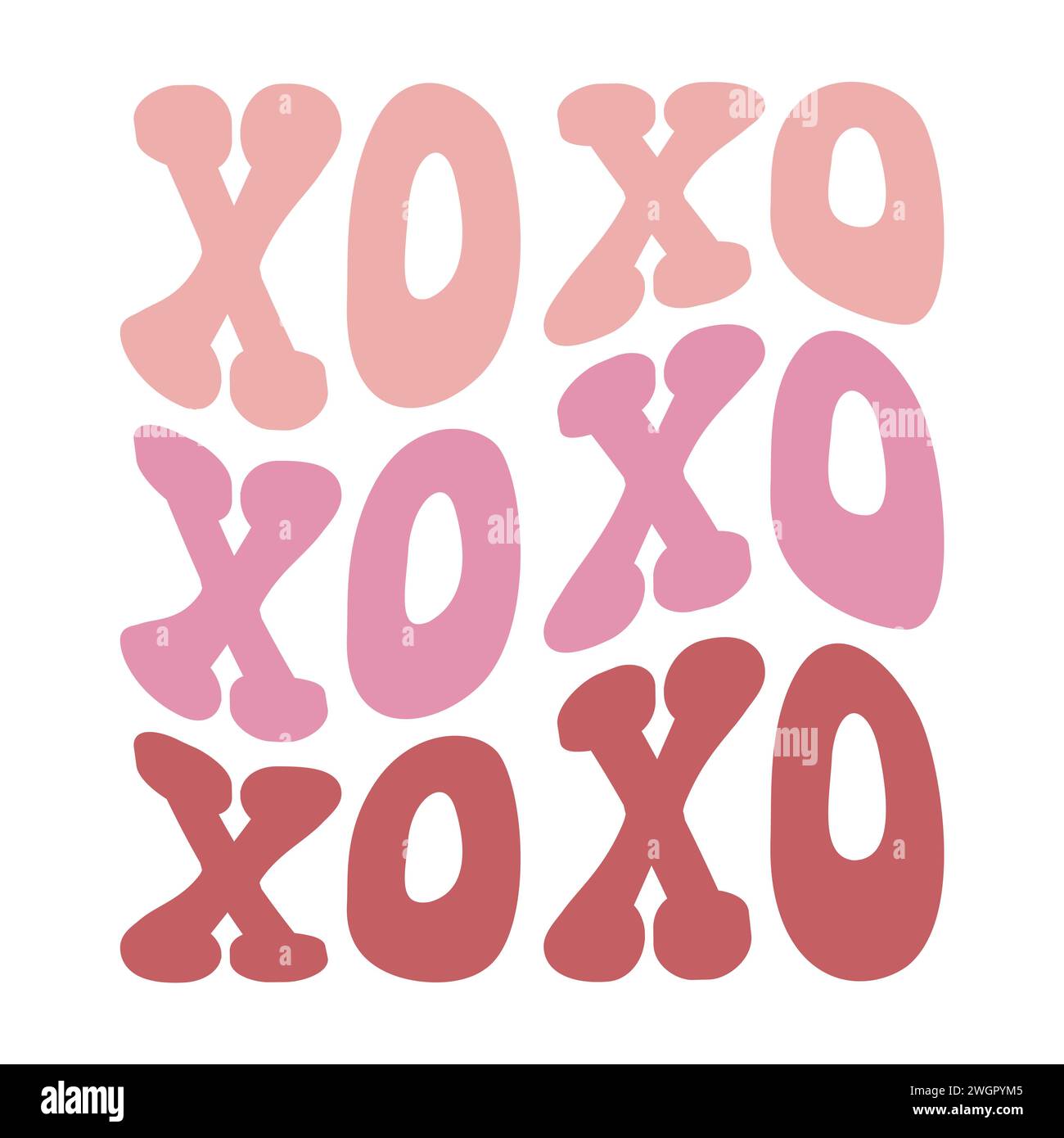 Vector groovy xoxo lettering Stock Vector Image & Art - Alamy