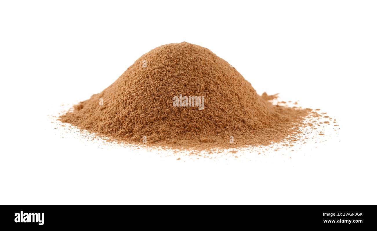 Pile of dry aromatic cinnamon powder isolated on white Stock Photo - Alamy