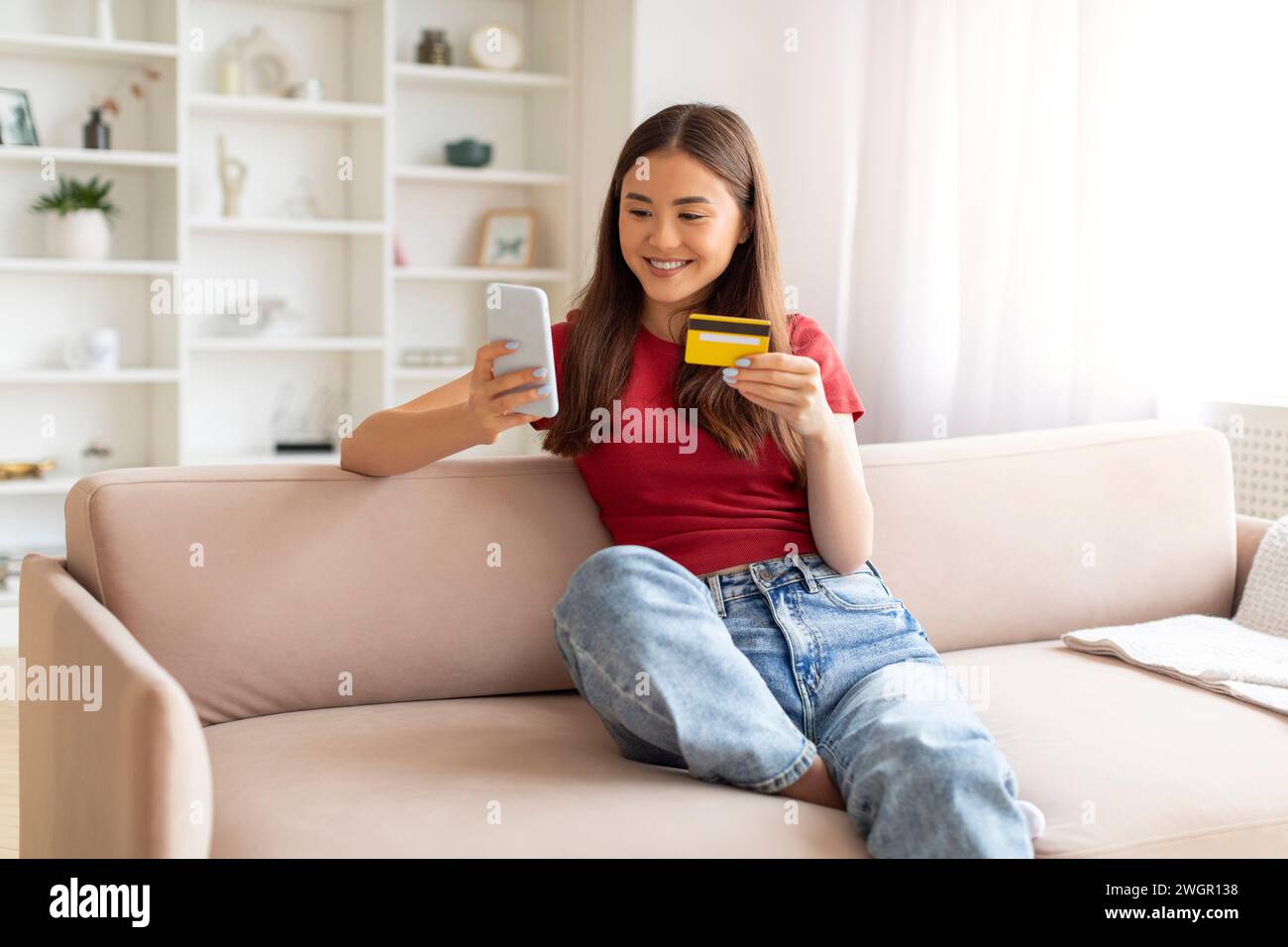 Engaging in online banking hi-res stock photography and images - Alamy