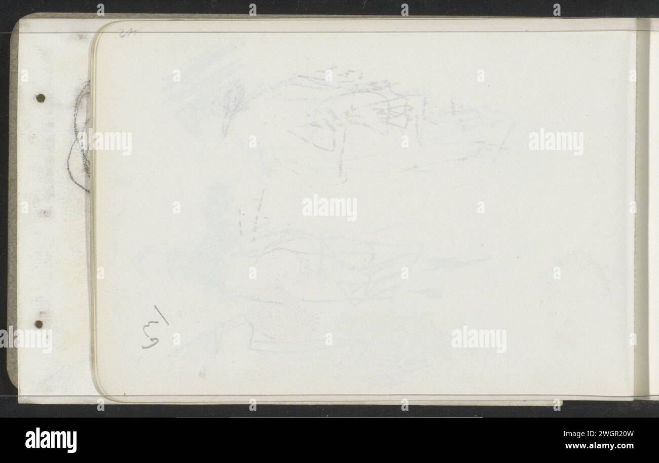 Number, 1875 - 1934 Leaf 25 Verso from sketchbook LX with 33 sheets ...