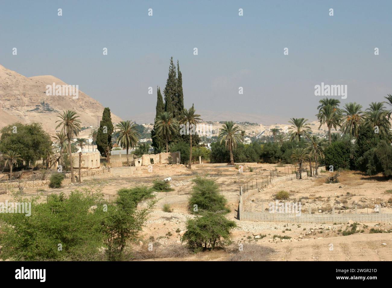 View of the ancient city of Jericho from the west, Jordan Valley, West ...