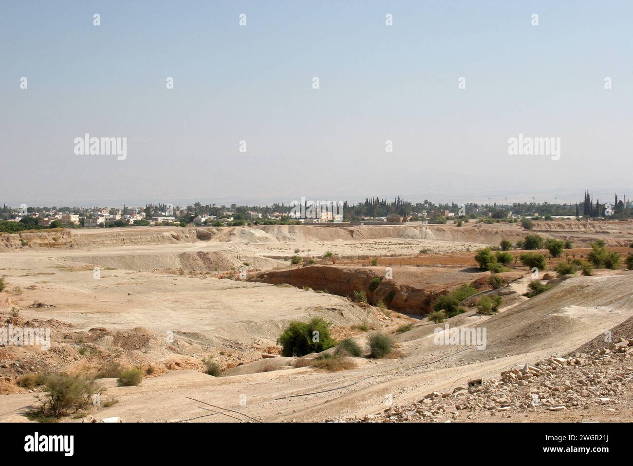View of the ancient city of Jericho from the west, Jordan Valley, West ...