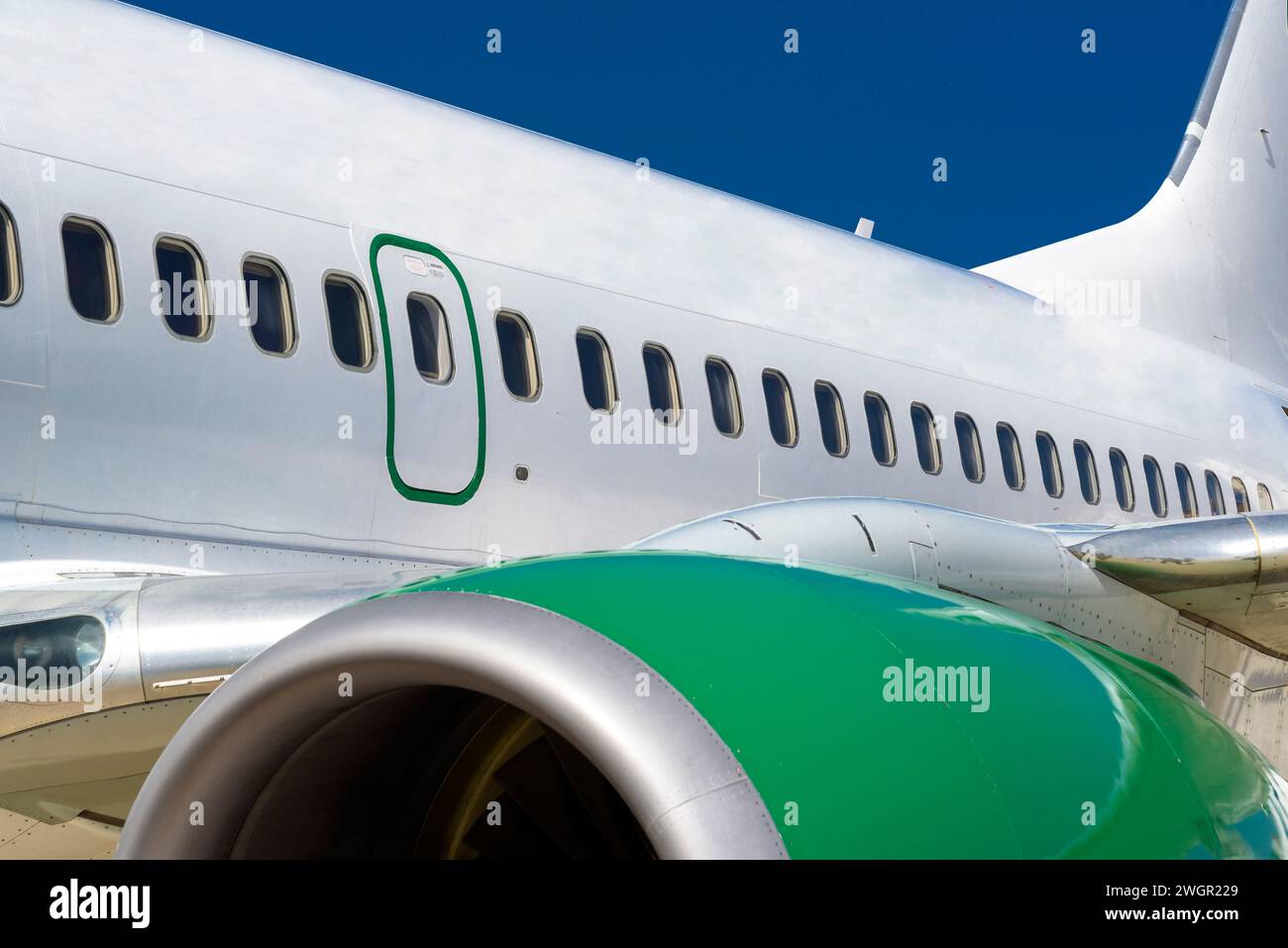 detail of a private jet parked at the airport Stock Photo - Alamy