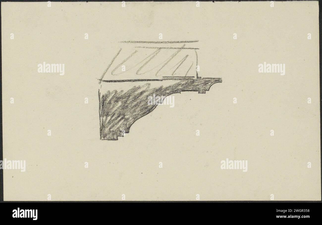 Console, 1876 - 1924 drawing paper. chalk architectural detail Stock ...