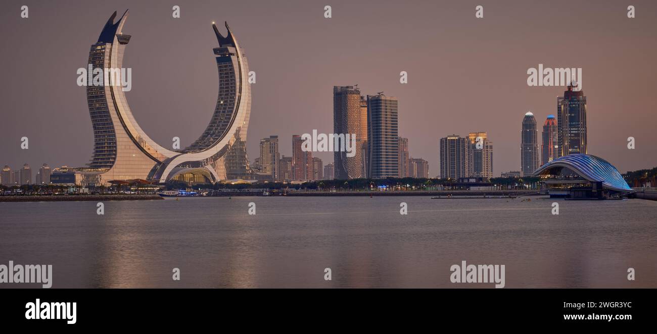 Lusail skyline Lusail city, Qatar including Katara Towers project from ...