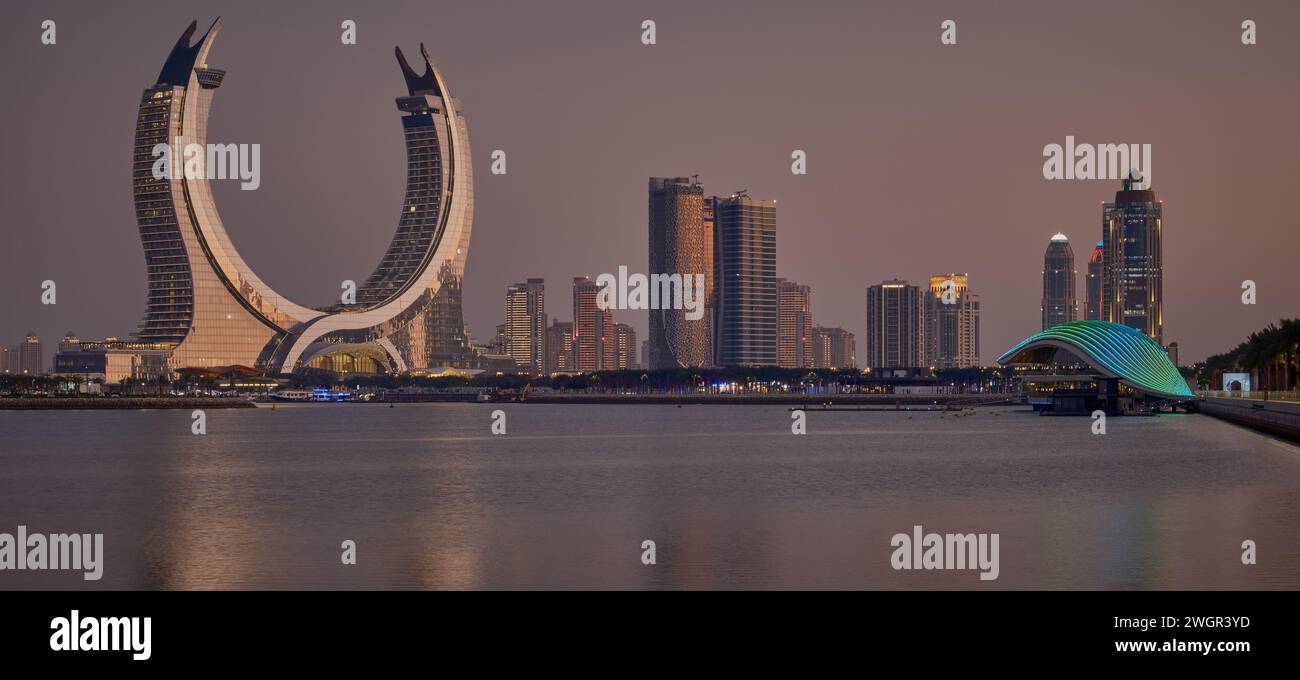 Lusail skyline Lusail city, Qatar including Katara Towers project from ...