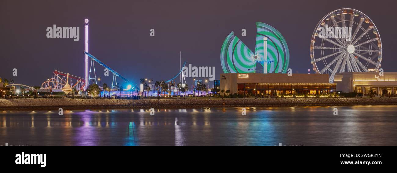 Lusail Winter Wonderland amusement park in Al Maha Island. Lusail city ...