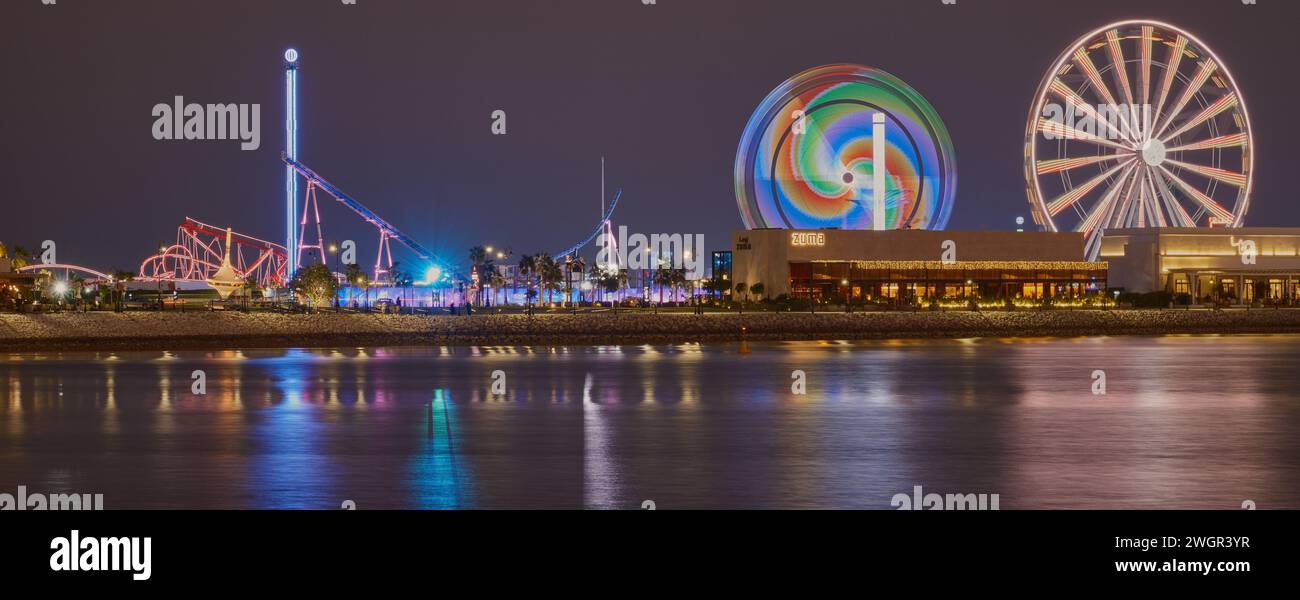 Lusail Winter Wonderland amusement park in Al Maha Island. Lusail city ...