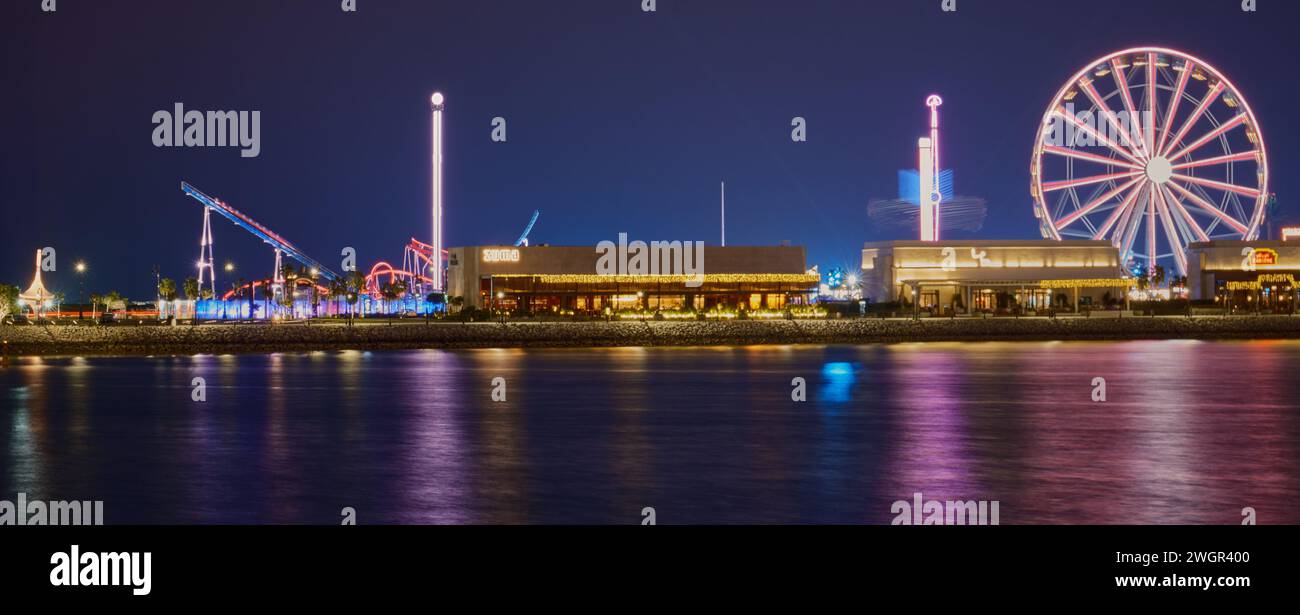 Lusail Winter Wonderland amusement park in Al Maha Island. Lusail city ...