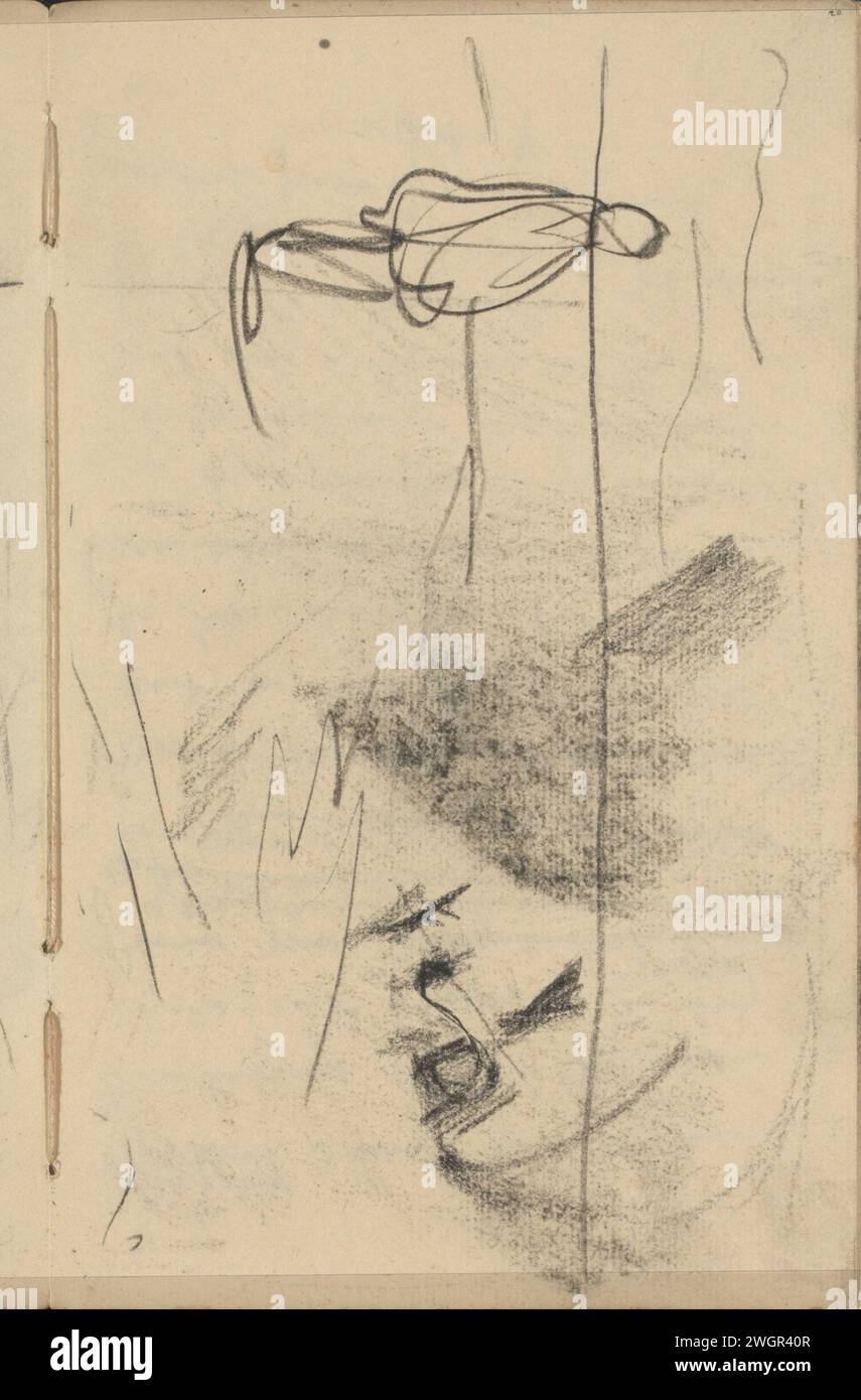 Figure in a landscape and a face, George Hendrik Breitner, 1884 - 1886 ...