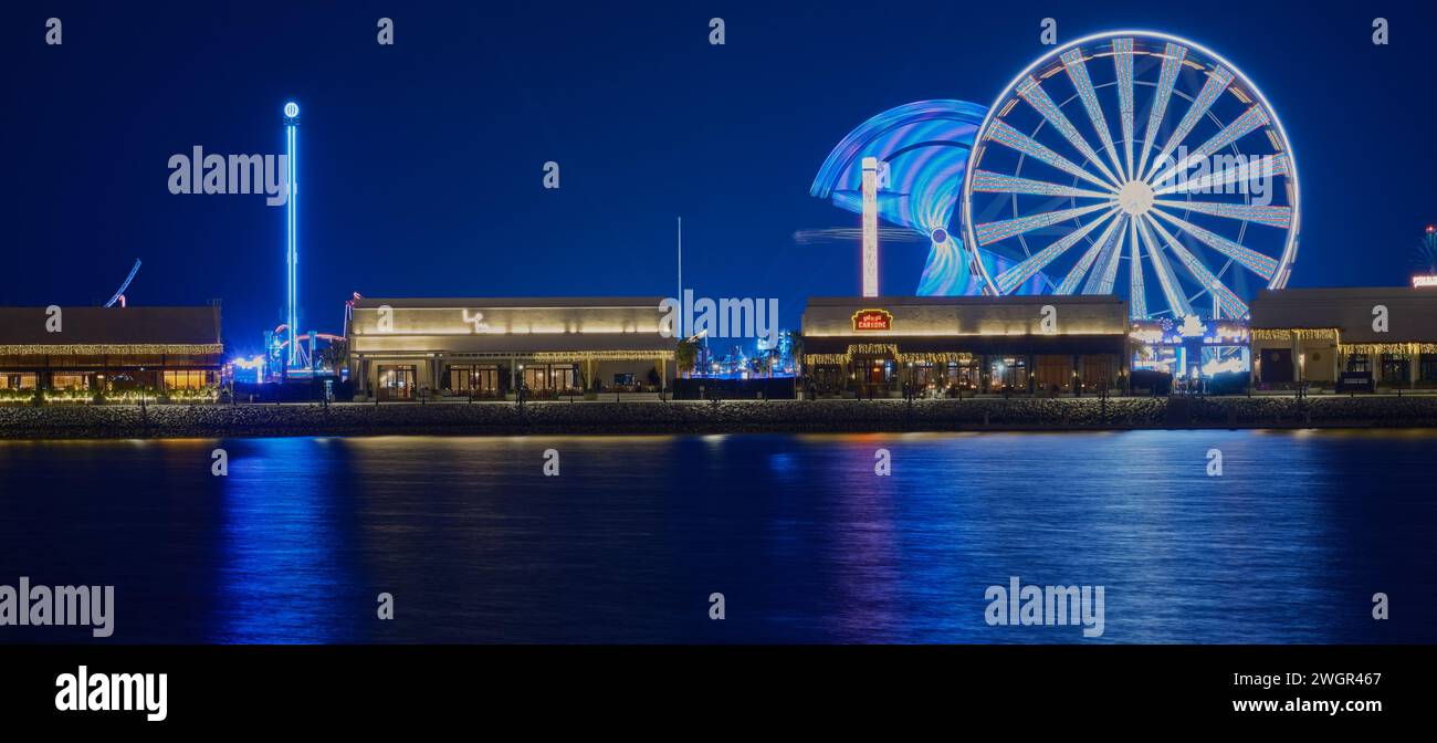 Lusail Winter Wonderland amusement park in Al Maha Island. Lusail city ...