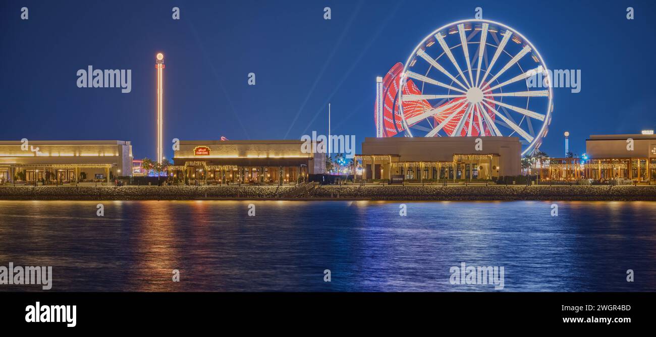 Lusail Winter Wonderland amusement park in Al Maha Island. Lusail city ...