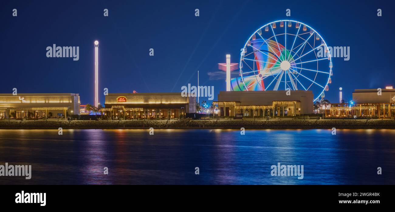 Lusail Winter Wonderland amusement park in Al Maha Island. Lusail city ...