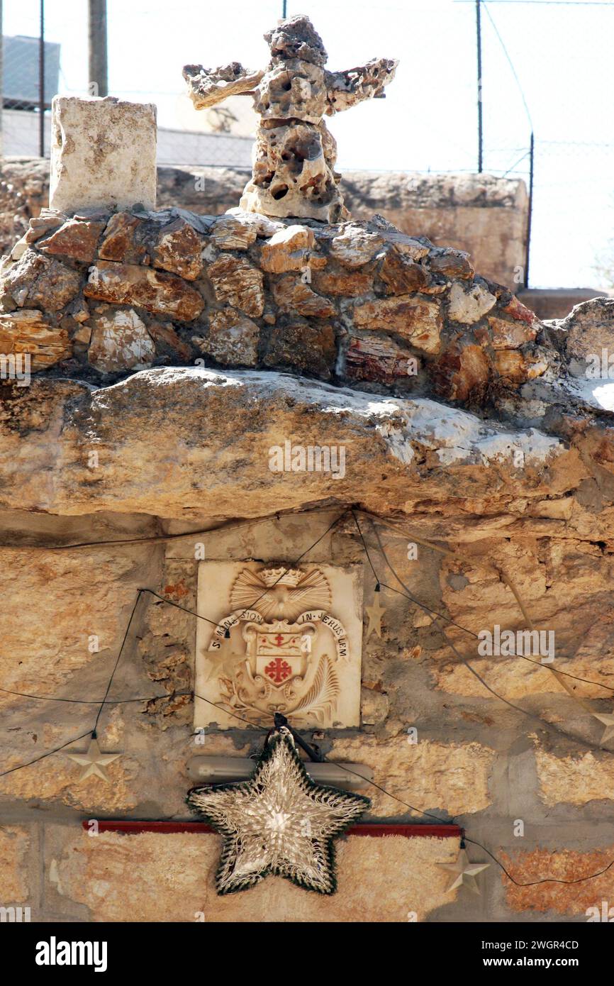 Entrance to a cave in the Shepherd's Fields at Beit Sahour near ...