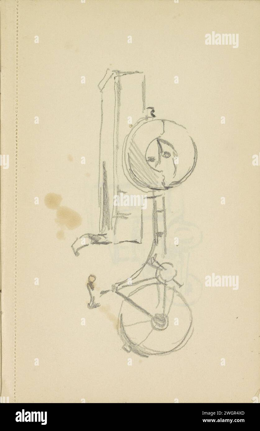 Cargo bike, 1890 - 1946 Leaf 20 Recto from a sketchbook with 73 sheets ...