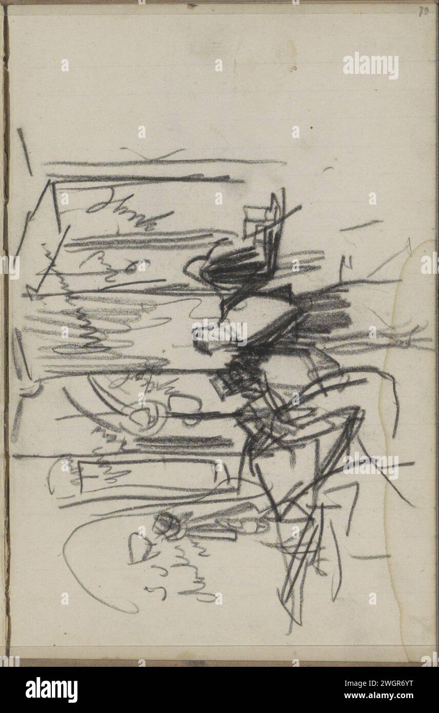 Figures at a column, 1888 Page 79 from a sketchbook with 49 sheets ...